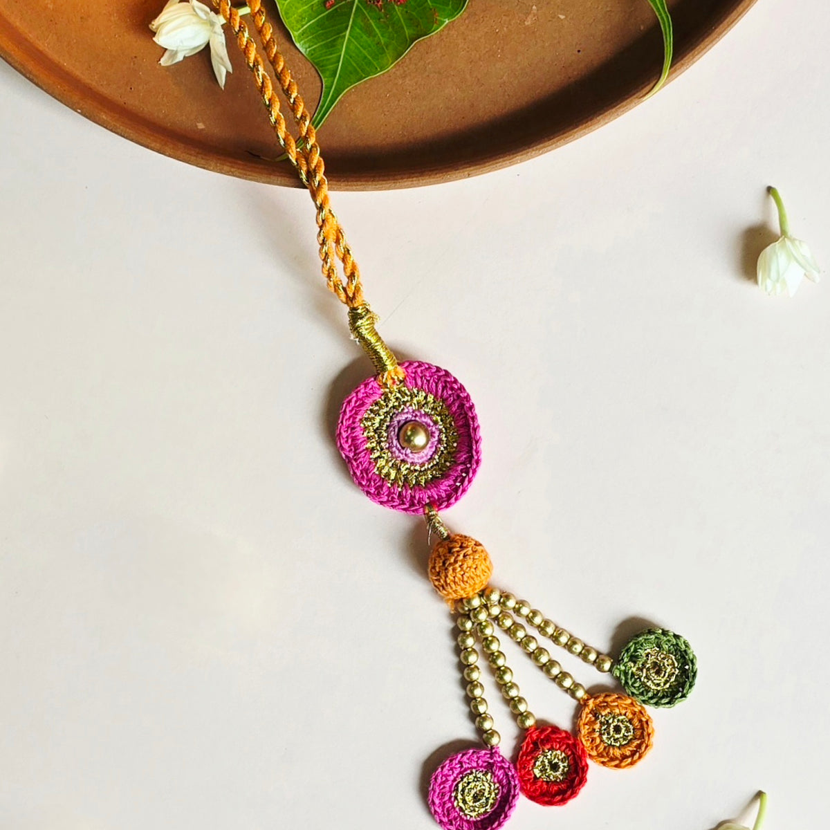 Pink & Green Crochet Lumba – Hamari Asha